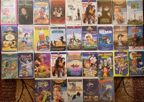 Lot Of 32 CHILDRENS / FAMILY Kids Classic VHS Movies *GREAT RE-SALE LOT ...