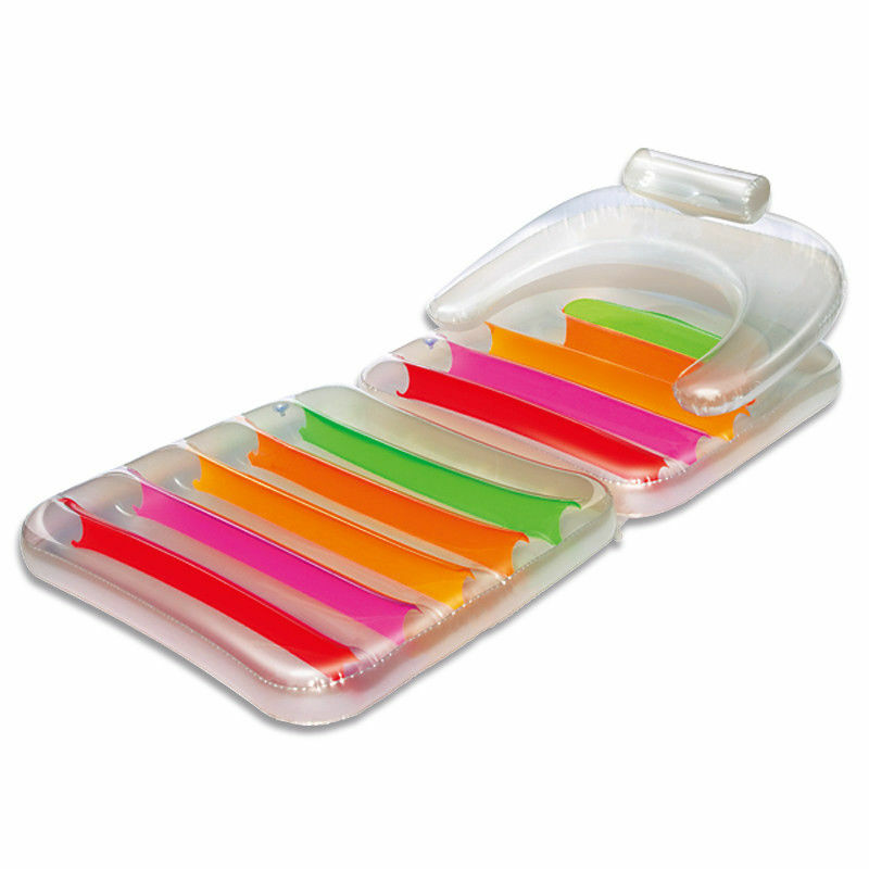 Inflatable Air Bed Lilo Folding Swimming Pool Lounger & Sun Chair Adult ...