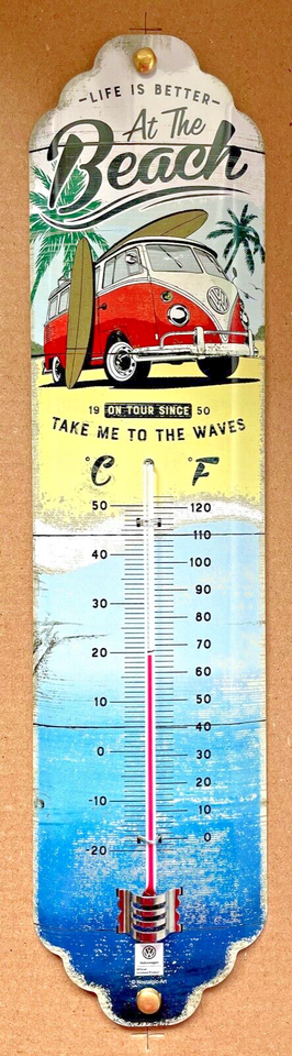 Camper Van Thermometer, Nostalgic Art Retro VW Camper Van Thermometer ...