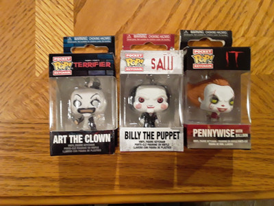 Funko Pocket Pop! Art the Clown, Billy the Puppet and Pennywise Balloon ...