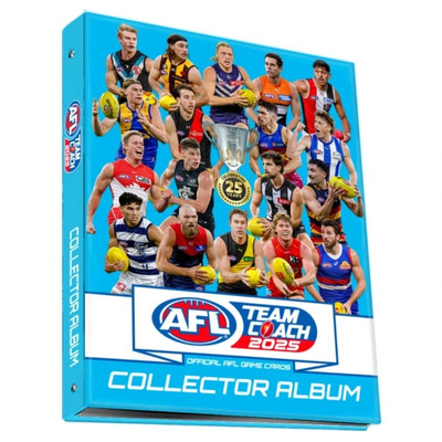 AFL Football 2025 Team Coach Trading Cards Collector Album 28 Page ...