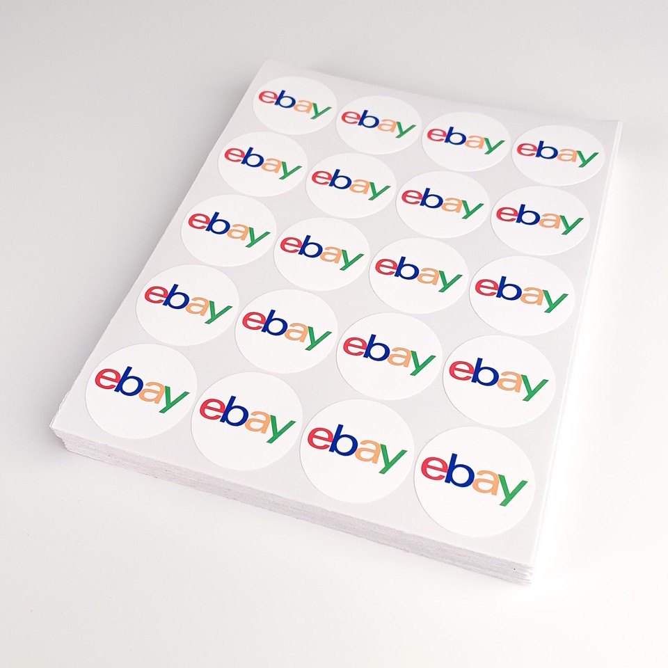 LOGO Printed Vinyl Round Stickers - GLOSSY Waterproof Custom Logo ...