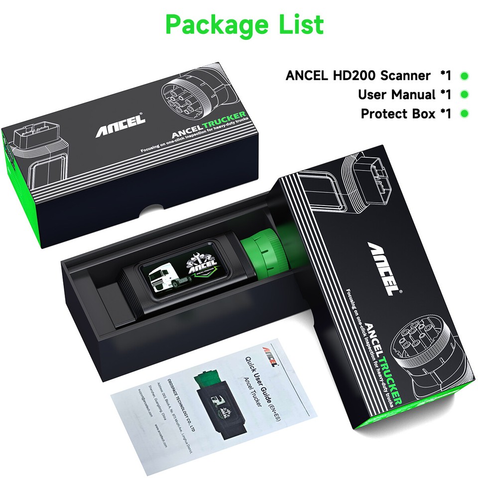 ANCEL HD200 Bluetooth Heavy Duty Truck Scanner Speed Limit Reset ...