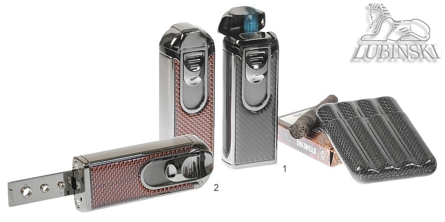 Lubinski 4 Jet Flame Table Lighter Carbon Fiber | eBay