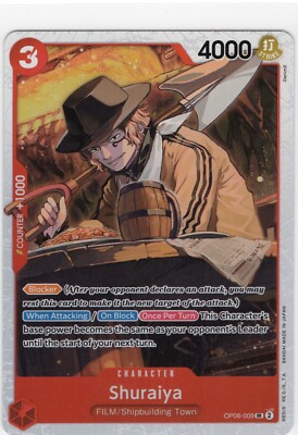 Shuraiya OP06-009 SR One Piece Card Game CCG English | eBay