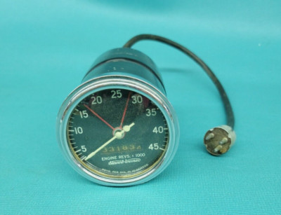 VINTAGE STEWART WARNER 4500 RPM TACH TACHOMETER FLATHEAD HOT RAT ROD ...
