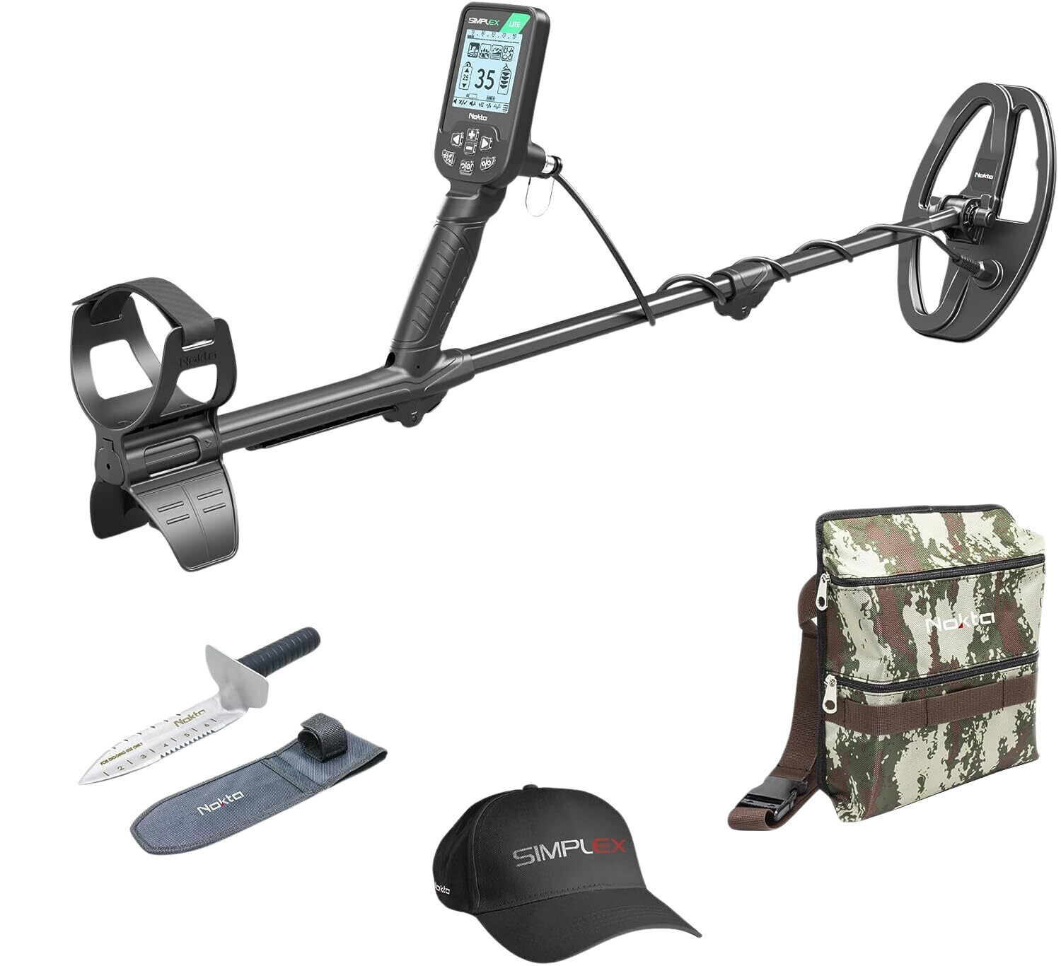 NOKTA MAKRO Simplex Lite Metal Detector w/ Simplex Lite Starter Pack ...