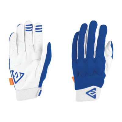 Answer Racing A22 Paragon Blue and White MX Off Road Gloves Men's Size ...