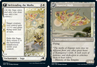 x4 Befriending the Moths // Imperial Moth C MTG Kamigawa: Neon Dynasty ...