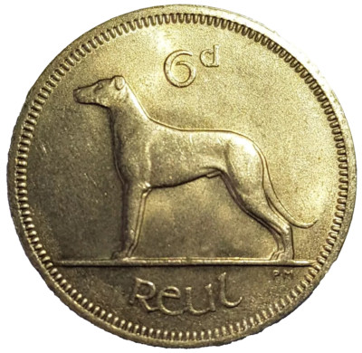 1939 IRELAND - Eire Irish 6D Pence Beautiful Rare Coin - Very Lightly ...