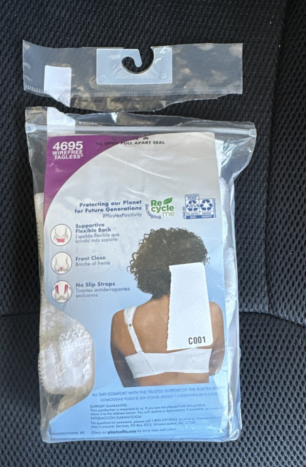 Pick Size / Color - Playtex #4695 18 Hour Front-Close Wirefree Bra w ...