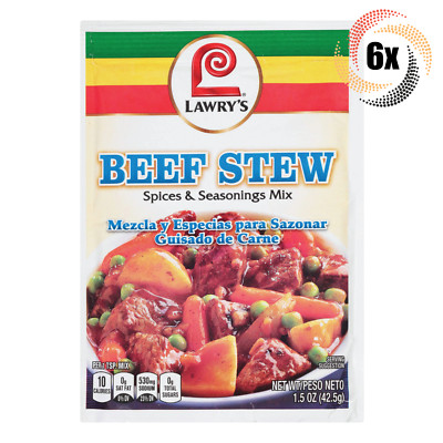 6x Packets Lawry's Beef Stew Flavor Spices & Seasoning Mix | No MSG | 1 ...