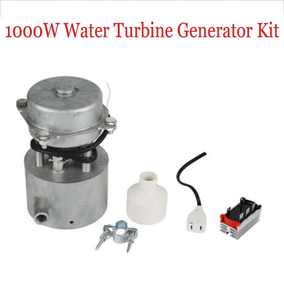 1000W 110V Water Turbine Generator Kit Mini Hydroelectric Wheel Power ...