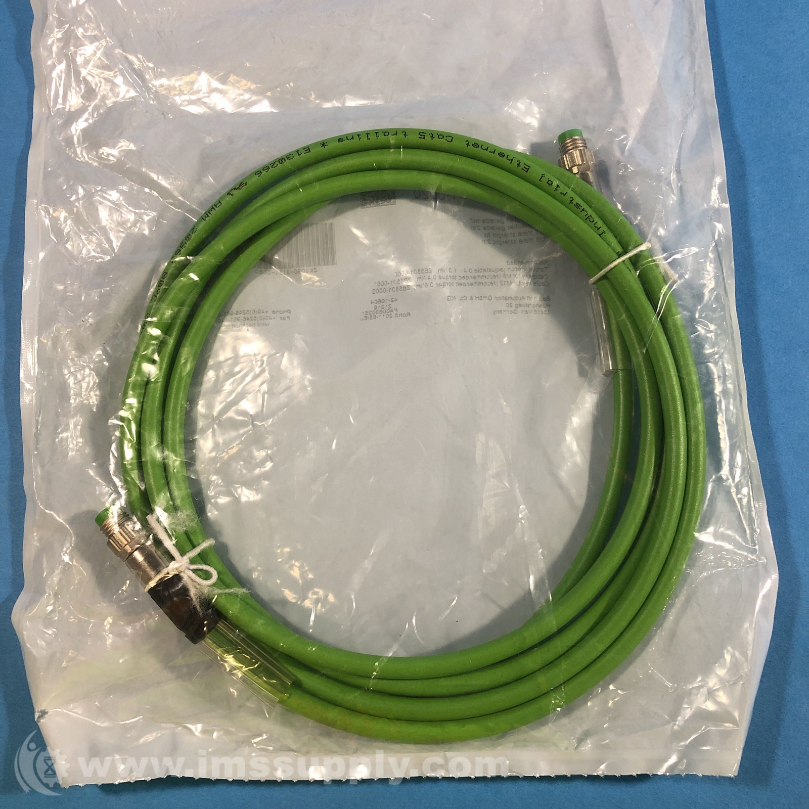 Beckhoff+Zk1090-3131-0020+EtherCAT+Cable+Double+Ended+M8+CORDSET+2m for ...