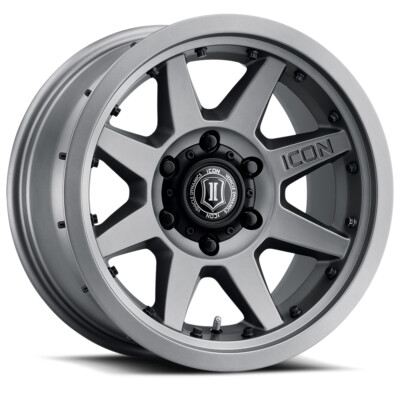 ICON Rebound Pro 17x8.5 5x5 -6mm Offset 4.5" BS 71.5mm Bore Titanium ...