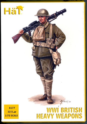 HaT Miniatures 1/72 WORLD WAR I BRITISH HEAVY WEAPONS TROOPS Figure Set ...
