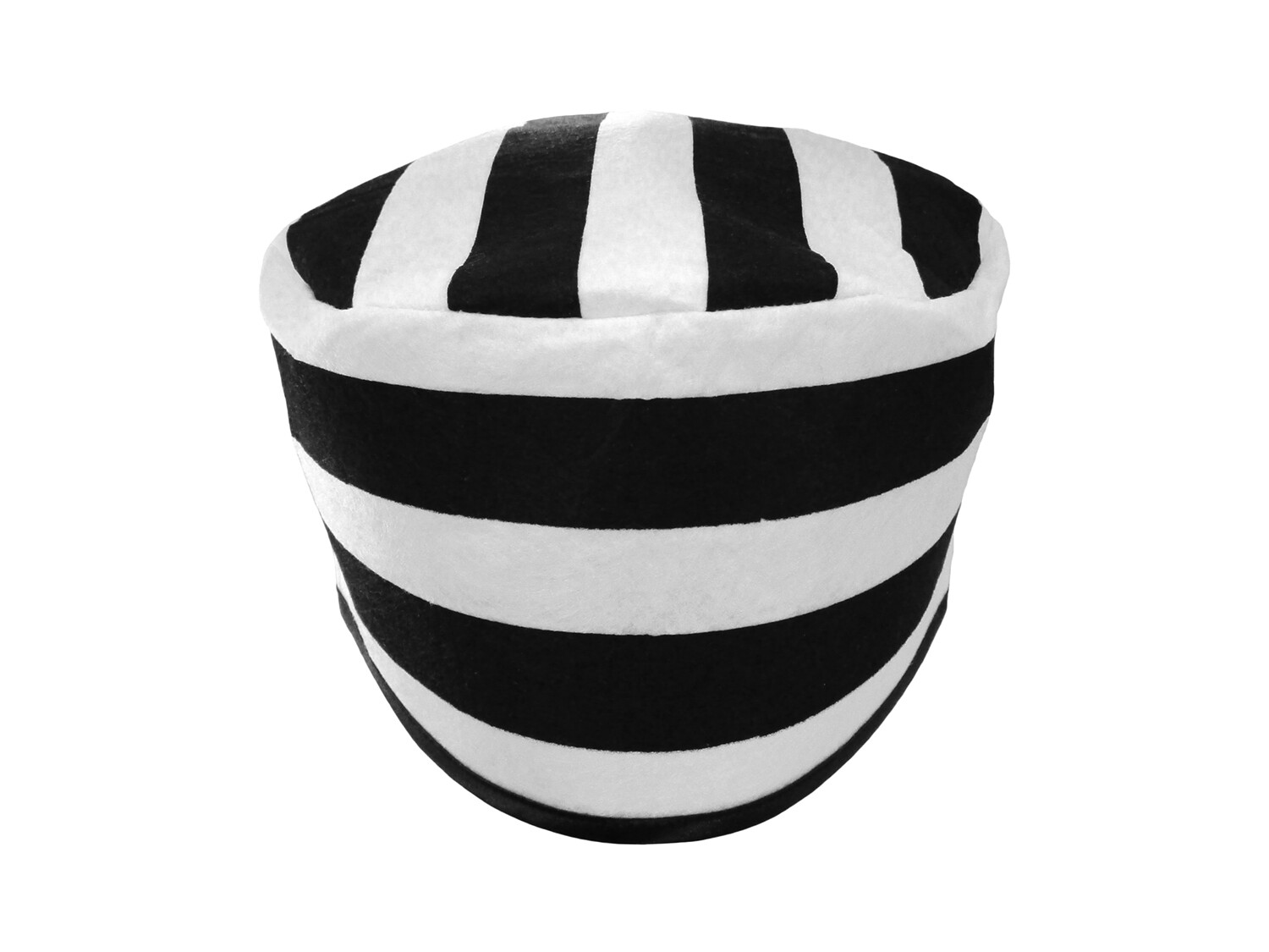 Black White Striped Prisoner Hat Chain Jailbird Inmate Convict Costume ...