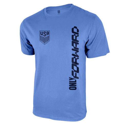 U.S. Soccer Federation USMNT Logo Adult T-Shirt Light Blue Print Only ...