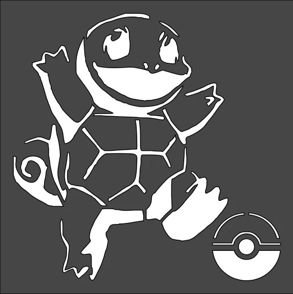 Squirtle Stencil