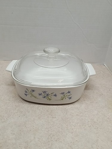 Corning Ware A-2-B Blue Dusk Casserole Dish 2 Liter Vintage Floral ...