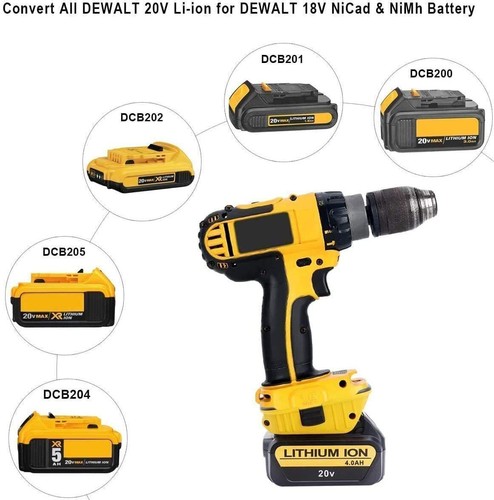 DEWALT+DCA1820+20V+Battery+Adapter+-+Black%2FYellow for sale online | eBay