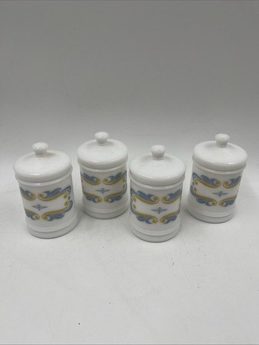 Set 4 Vintage Merck & Co Sharp & Dohme Milk Glass Apothecary Medicine ...