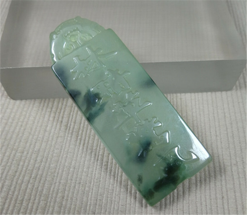 Chinese Old Rare Jade Jadeite Hand-carved Jadeite Jade Pendant Necklace ...
