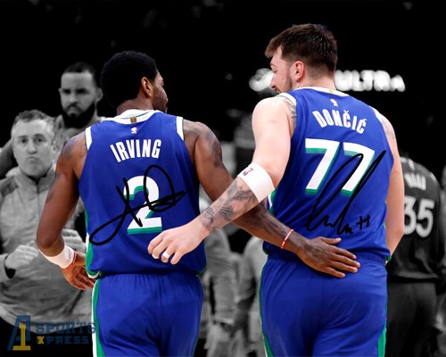 Luka Doncic Kyrie Irving Dallas Mavericks Signed Photo Autograph Print ...