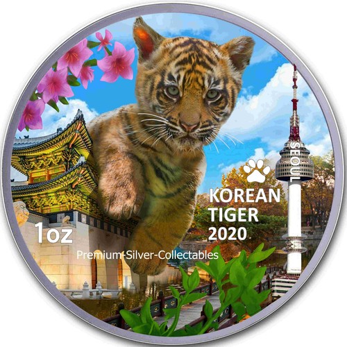 2020 South Korea Tiger 1 Ounce Pure Silver Colorized Coin! | eBay