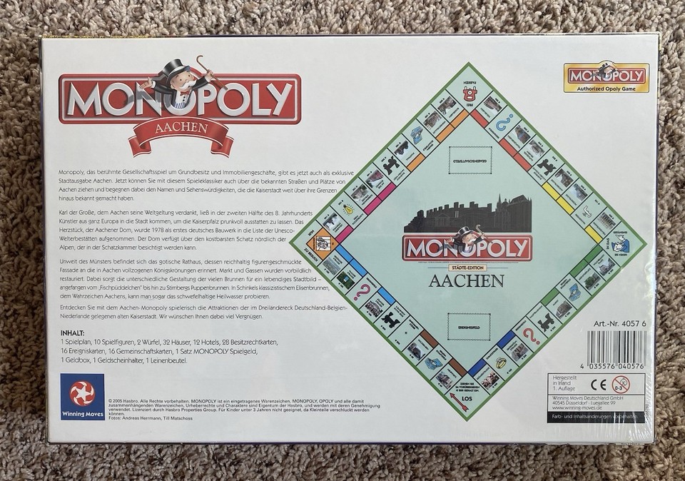 Aachen Germany Edition Monopoly Board Game | eBay
