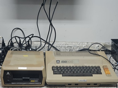 Vintage Retro Gaming Console Atari 800 and Atari 810 Disk Drive Special ...