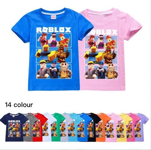 Children Roblox T-Shirt Cotton Short Sleeve Hoodies Top Tee ...