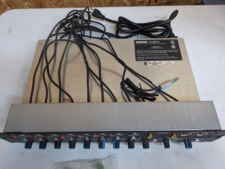 Shure SCM810 8-Channel Automatic Mic Mixer | Rack Mountable | 8-23 ...