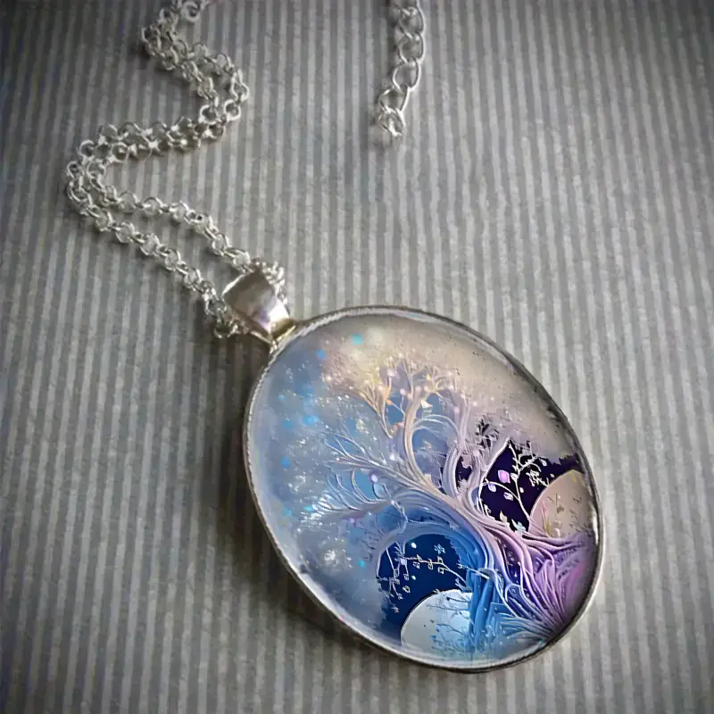 Tree Of Life Oval Jewelry Vintage Silvery Gothic Strength Pendant ...