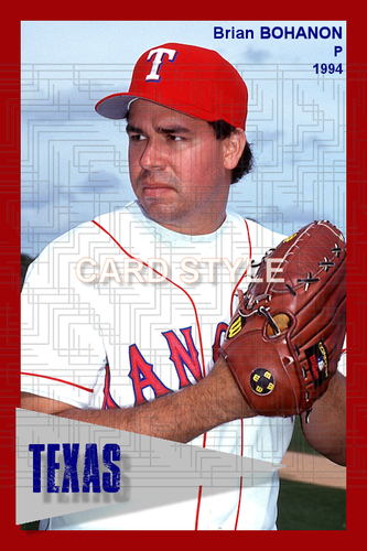Brian Bohanon - 1994 Texas Rangers - choose a size - full color print ...