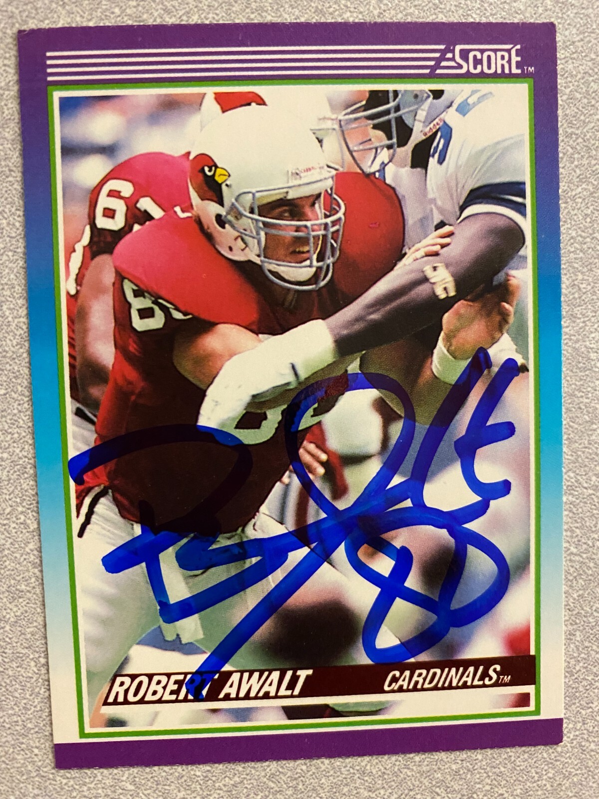 Robert Awalt signed PHOENIX CARDINALS card 1991 Score | eBay
