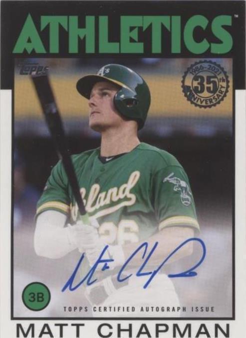 2021 Topps - 1986 Topps Baseball Autographs Matt Chapman #86A-MCP (AU ...