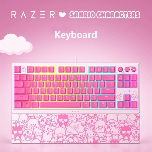 Razer x Sanrio Hello Kitty Mechanical Keyboard RGB Backlit Slim With ...