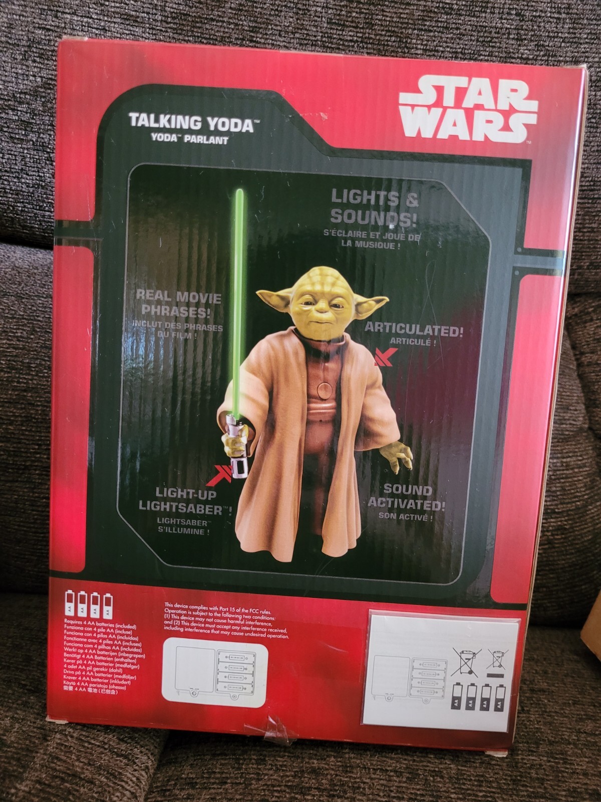 Star Wars 10'' TALKING YODA Electronic Figure Disney Store Talking ...