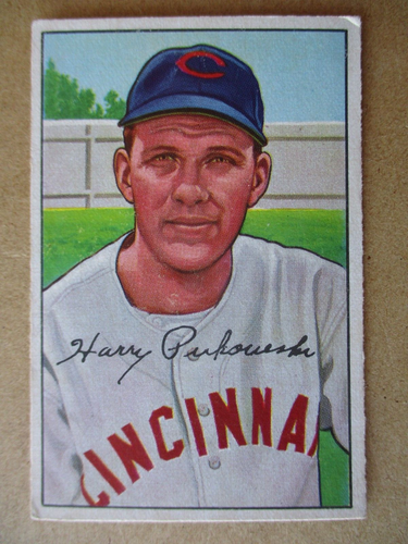1952 Bowman HARRY PERKOWSKI Card #202 Cincinnati Reds | eBay