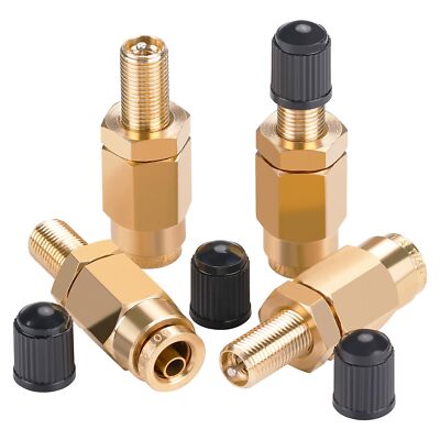 4-Pcs Schrader Valve 1/4 Inflation Push to Connect for Air Line Tubing ...