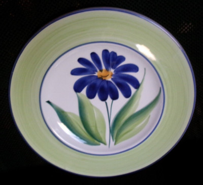 Pizzato Blue Green Floral Dinner Plate Made in Italy 11" SO30 | eBay