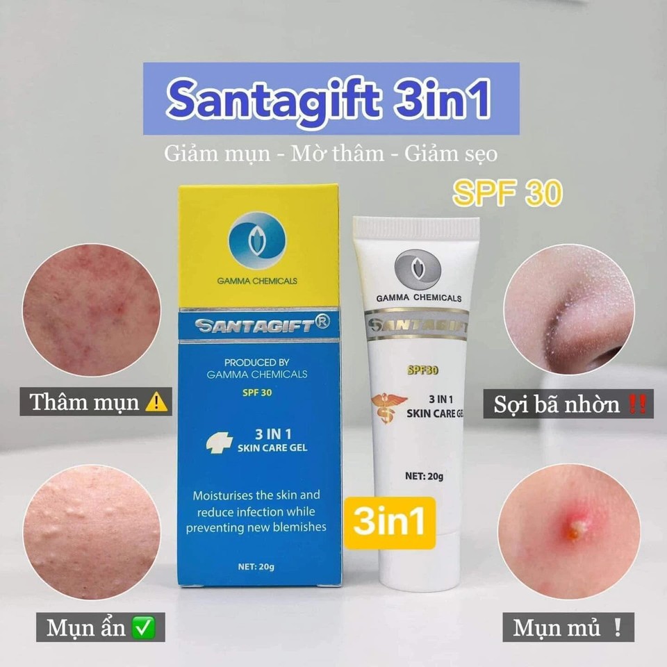 Gamma SANTAGIFT (E03/27) acne reduction cream in gel form 20g -helps ...