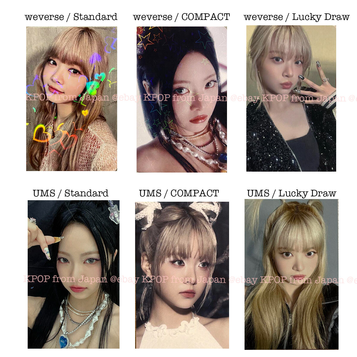 EUNCHAE LE SSERAFIM EASY JAPAN Weverse UMS Lucky Draw POB Photocard ...