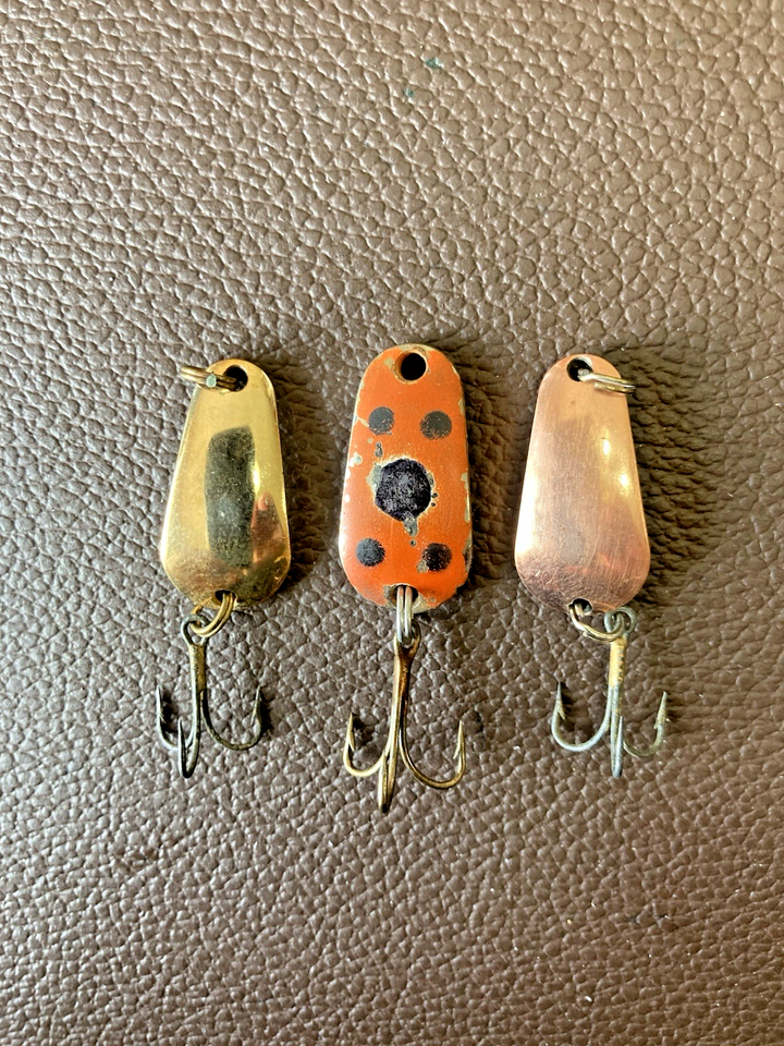 Wob-L-Rite Fishing Lures Rare 1/8 0z. lot of 3 pre-owned 1961 Spoons ...