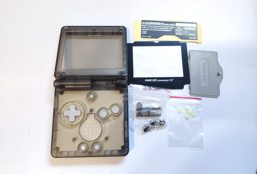 Clear Black GBA SP Housing Shell IPS & Regular Ready for Game Boy ...