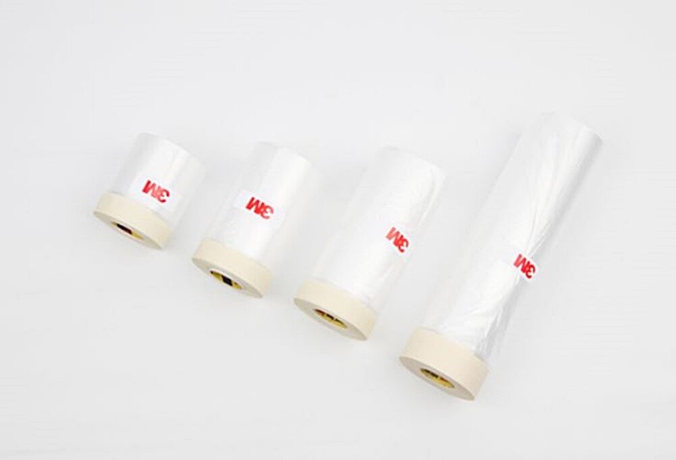 3M Pre taped Masking Paper - Painters Plastic Sheeting Paint Tape Tape ...