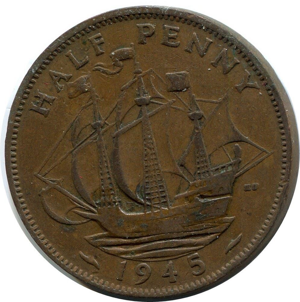 HALF PENNY 1945 UK GREAT BRITAIN Coin #AZ673.G | eBay UK