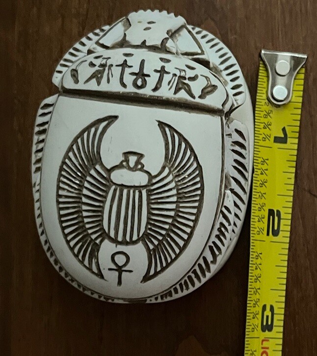 Scarab Egyptian Beetle khepri with hieroglyphics pharaoh | eBay