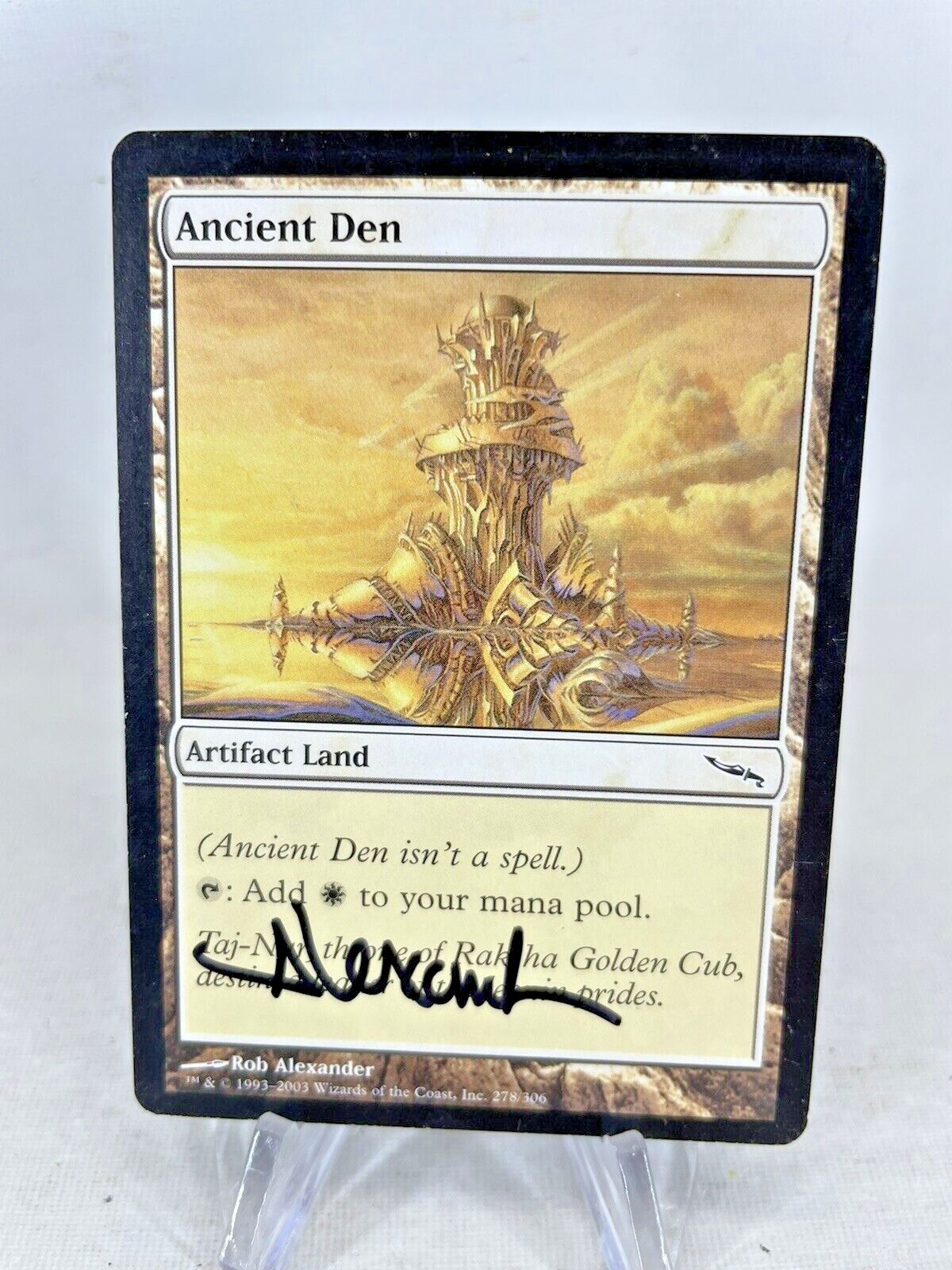 MTG Signed by Artist ROB ALEXANDER Mirrodin ANCIENT DEN Magic Gathering ...